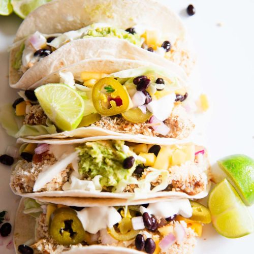 Coconut Crusted Fish Tacos with Mango Salsa - An Expression Of Food