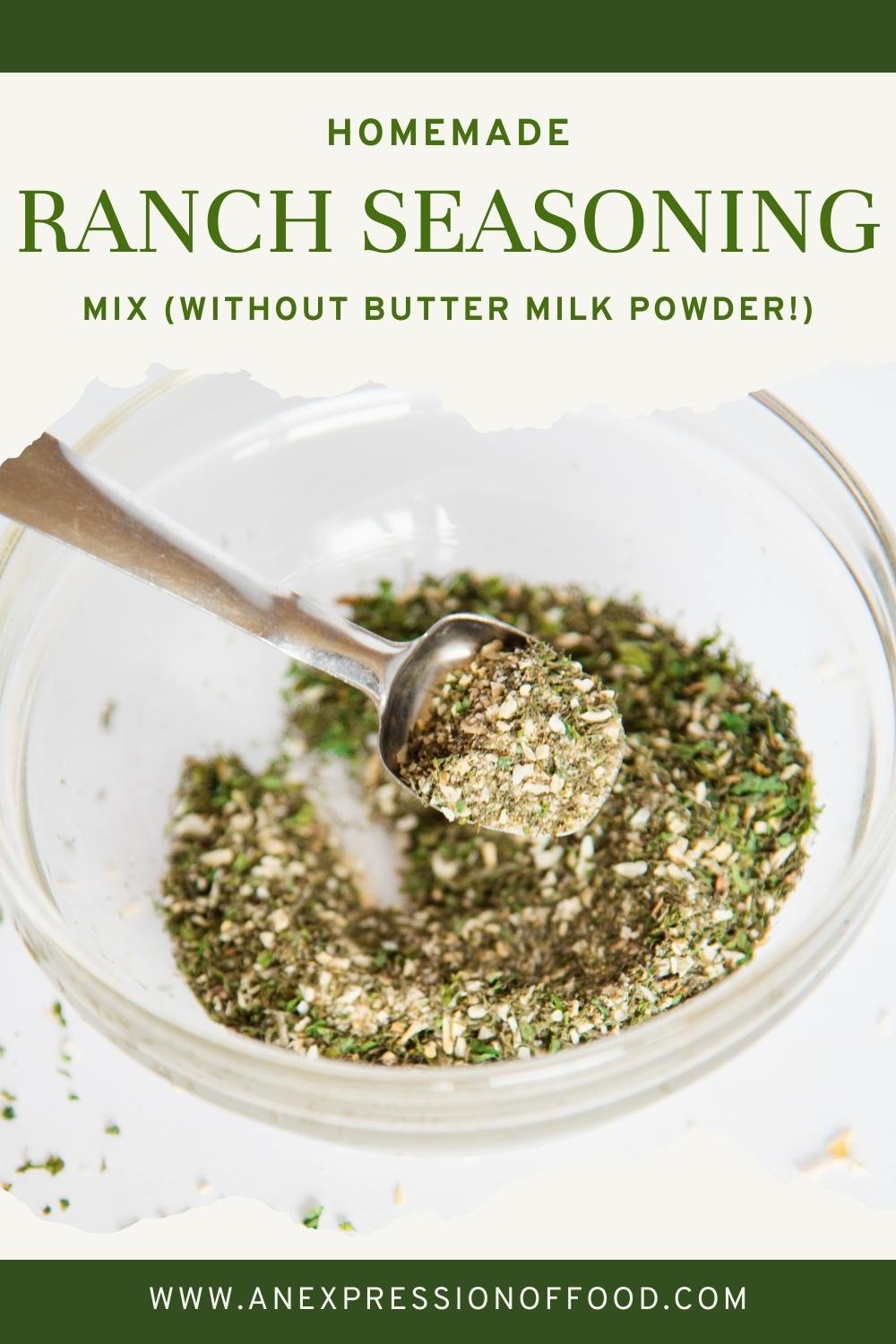 Homemade Ranch Seasoning mix | without buttermilk powder! - An ...