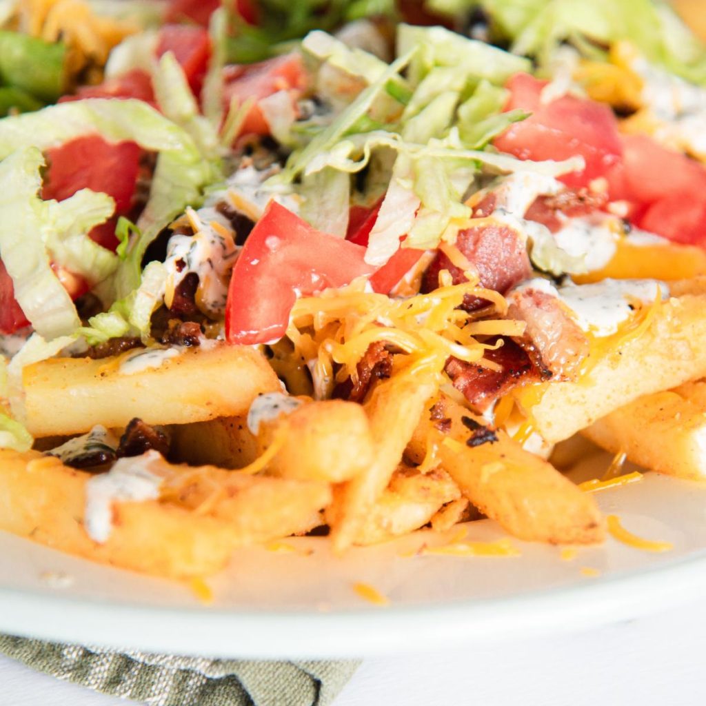 Loaded Cheddar Bacon Ranch French Fries - An Expression Of Food