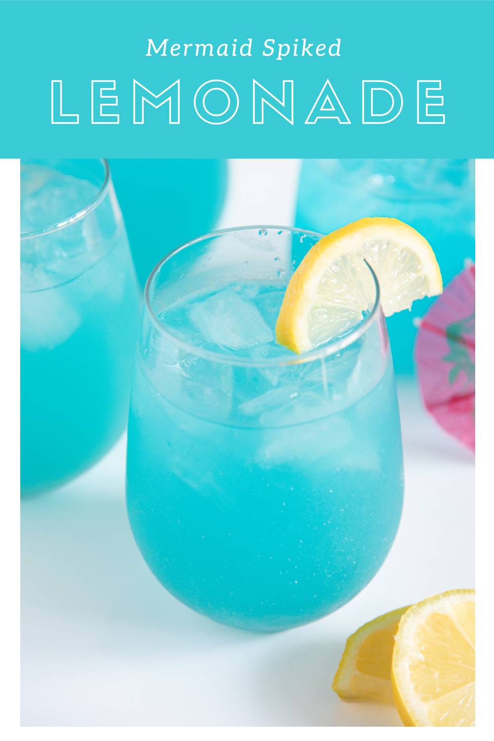 Mermaid Spiked Lemonade | blue lemonade recipe - An Expression Of Food