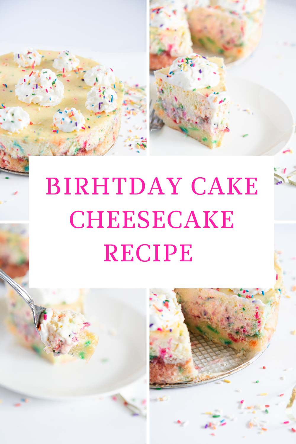 Birthday Cake Cheesecake Recipe (with cake crust) - An Expression Of Food